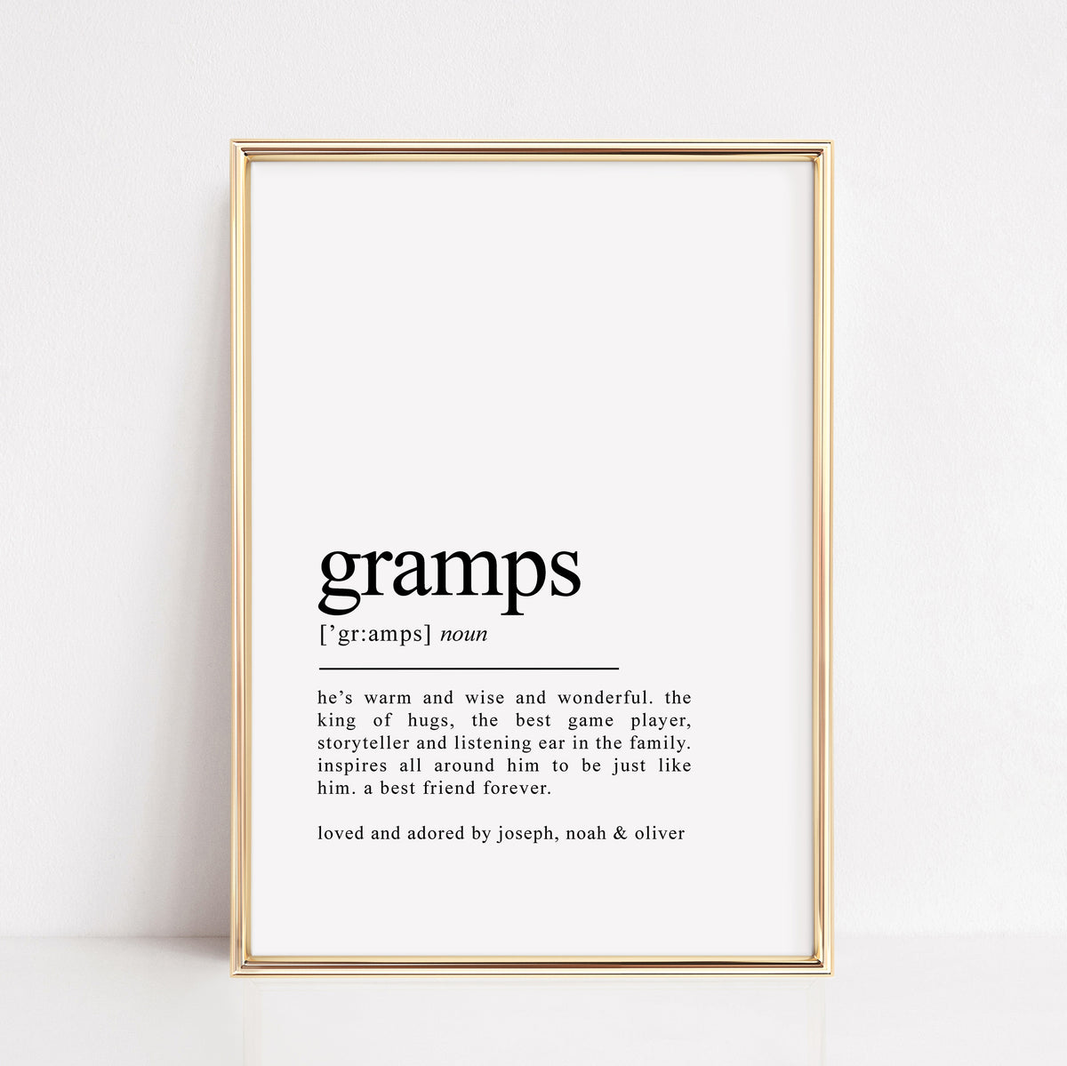 Gramps Definition Print – Grand & Lovely Prints